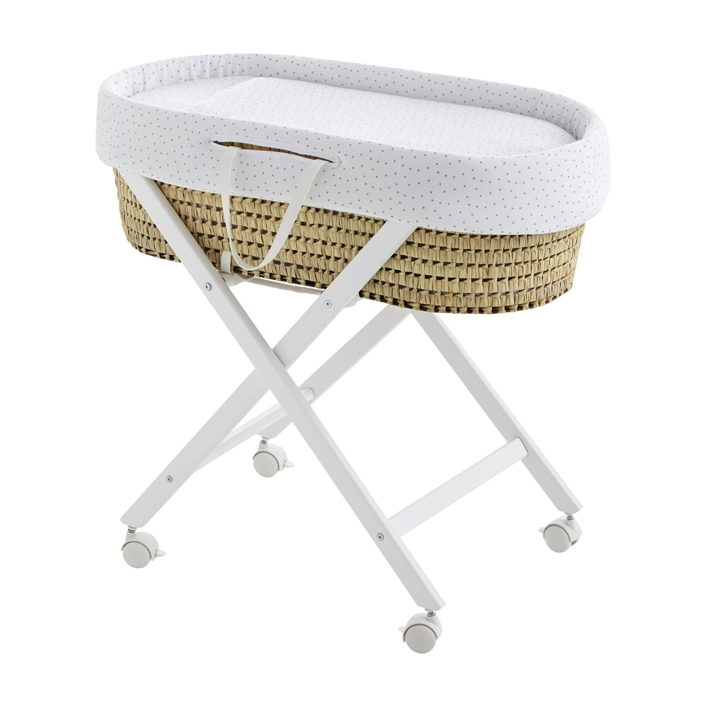 Moisés para bebé COMPLETO con estructura de tijeras con ruedas