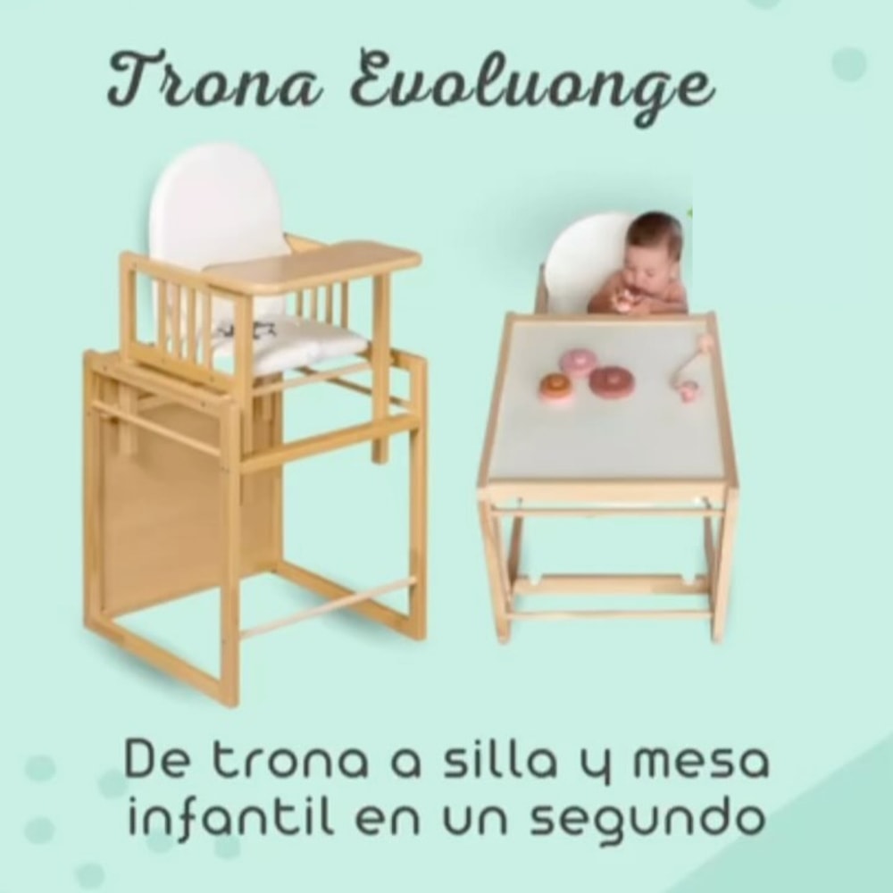 Trona Evoluonge - Tu trona todoterreno que se convierte en mesa y silla